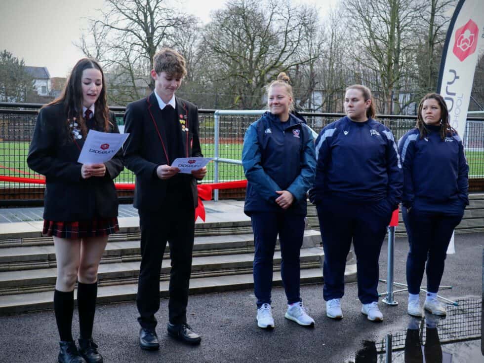 Sale Sharks players open new 3G facility at Didsbury High School ...