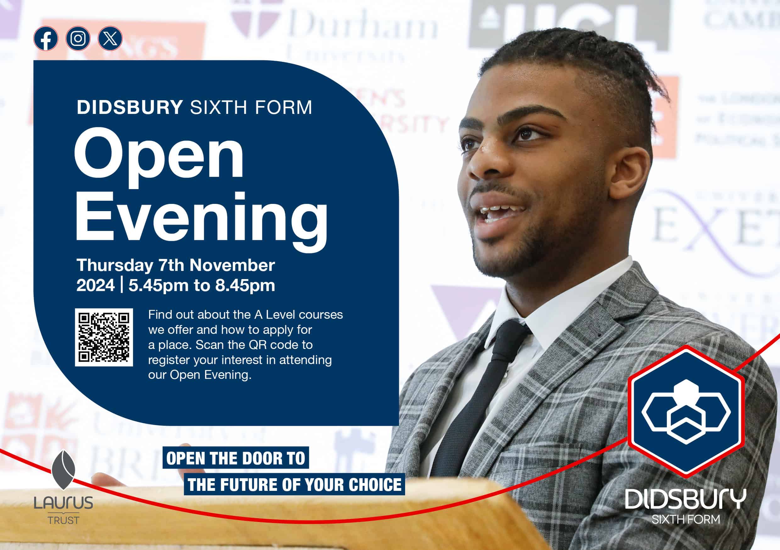 Didsbury Sixth Form Open Evening Thursday 7th November 2024 - Didsbury ...